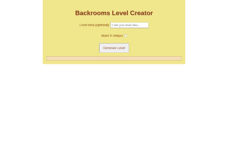Backrooms Level Creator ― Perchance Generator