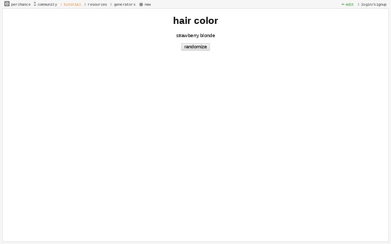 hair color ― Perchance Generator