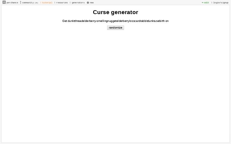 Curse generator
