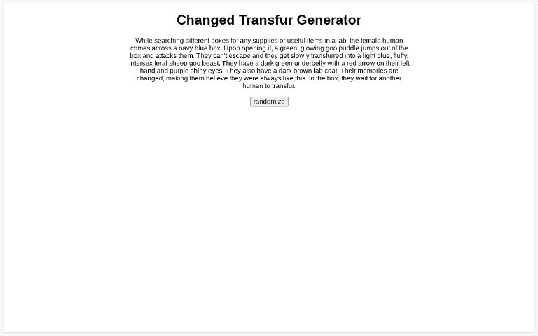 Changed Transfur Generator