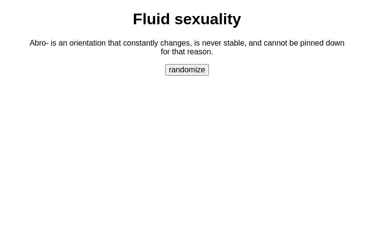Fluid sexuality ― Perchance Generator