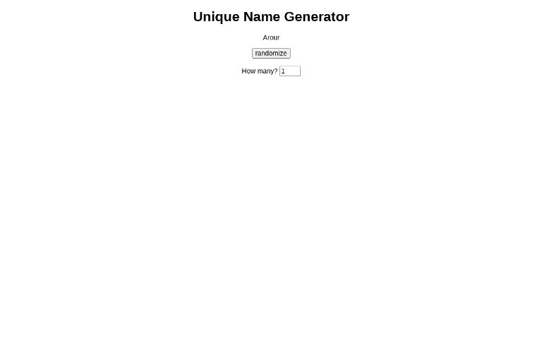 Unique Name Generator