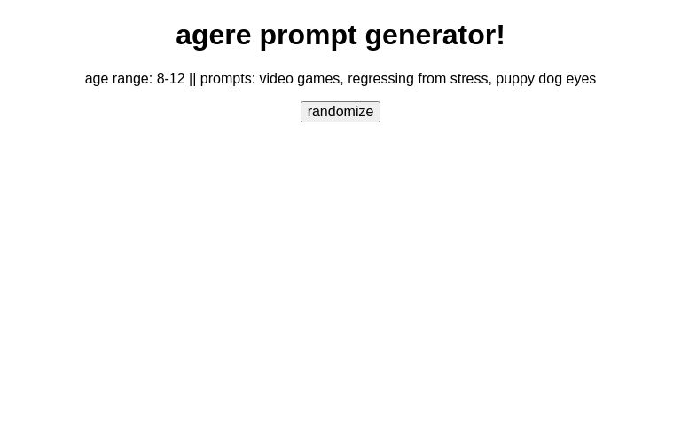 agere prompt generator!