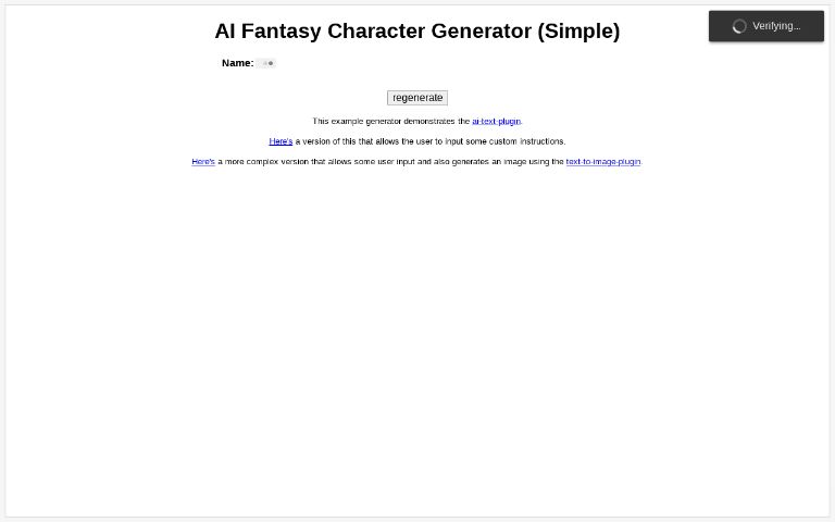 AI Fantasy Character Generator (Simple)