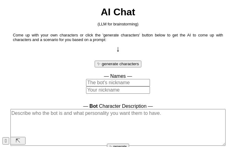 AI Chat & Roleplay (online, free, no sign-up, unlimited)