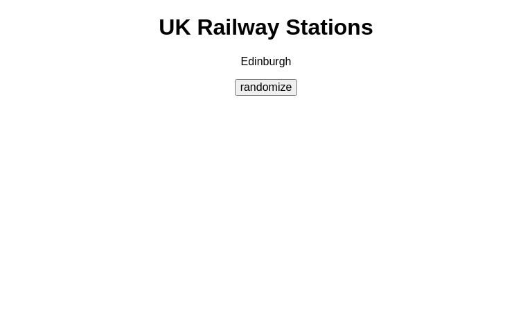 UK Railway Stations ― Perchance Generator
