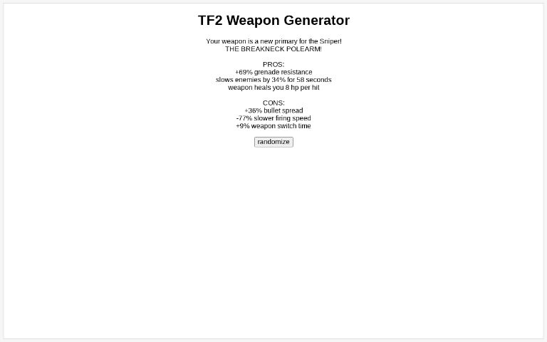 TF2 Weapon Generator