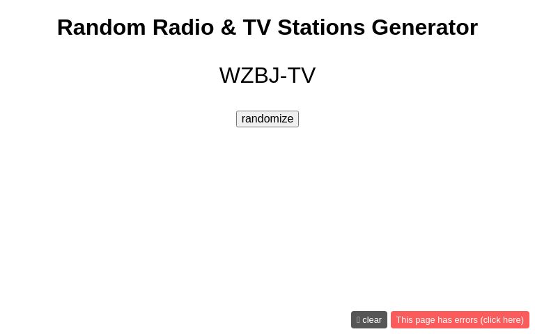 Random Radio & TV Stations Generator