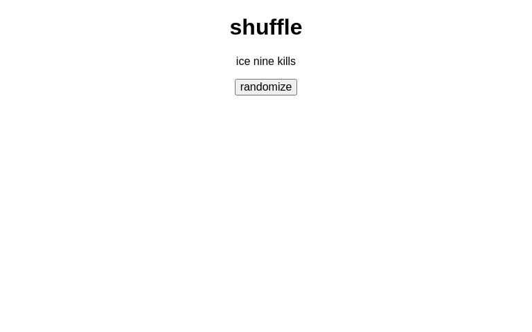 shuffle ― Perchance Generator