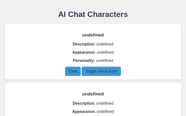 AI Chat Characters