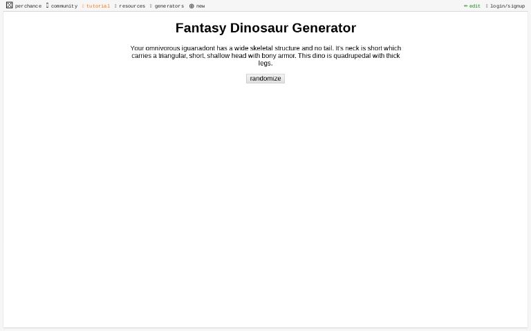 Fantasy Dinosaur Generator