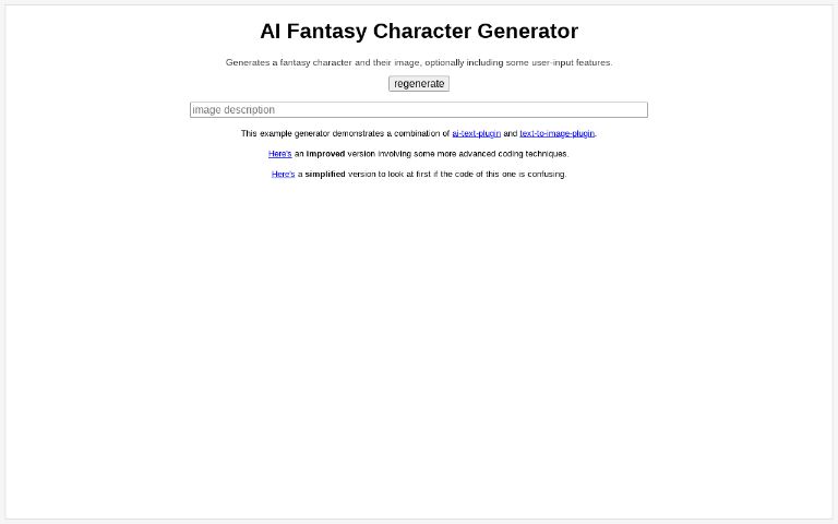 AI Fantasy Character Generator