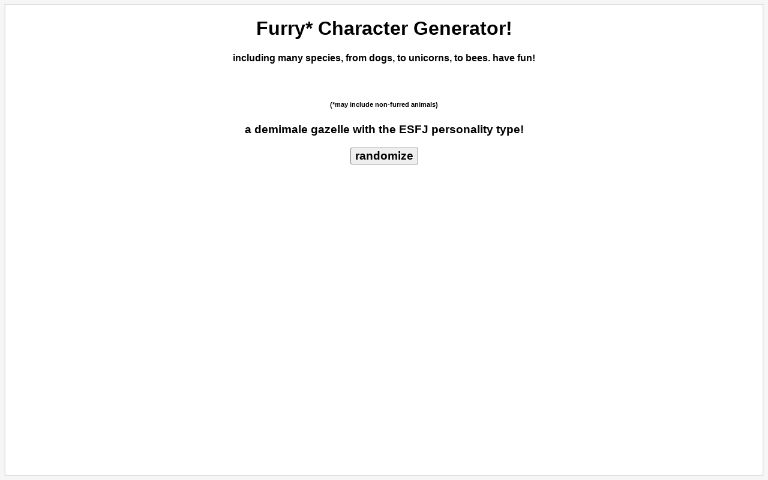 Furry* Character Generator!