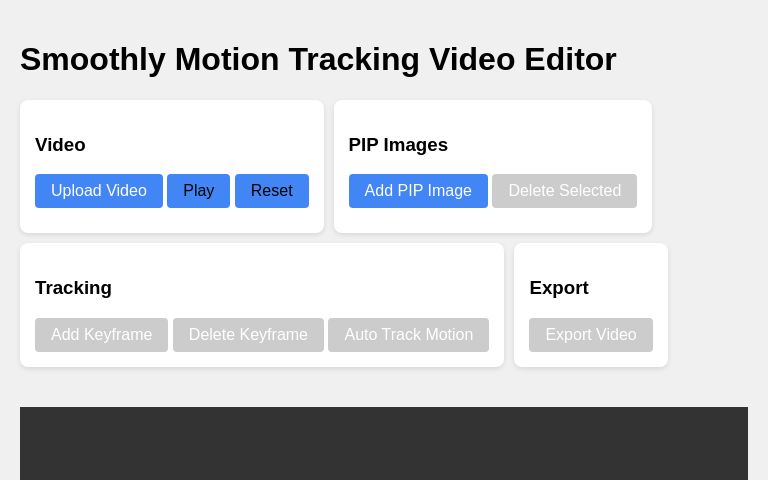 Smoothly Motion Tracking Video Editor ― Perchance Generator