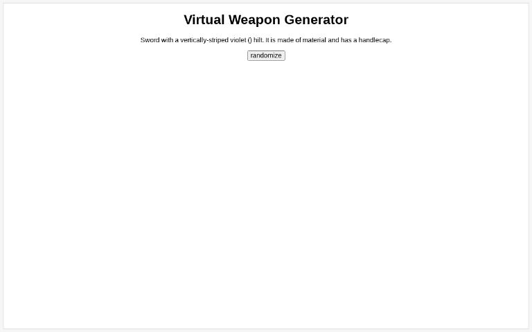 Virtual Weapon Generator