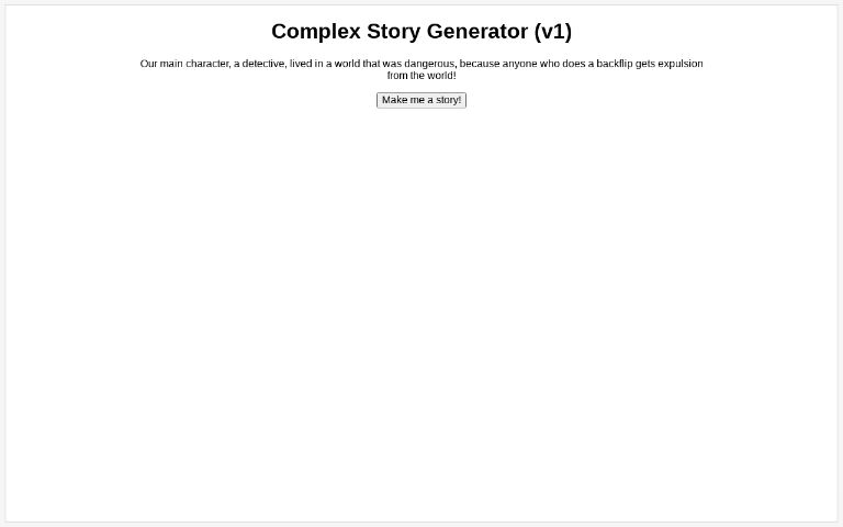 Complex Story Generator (v1)