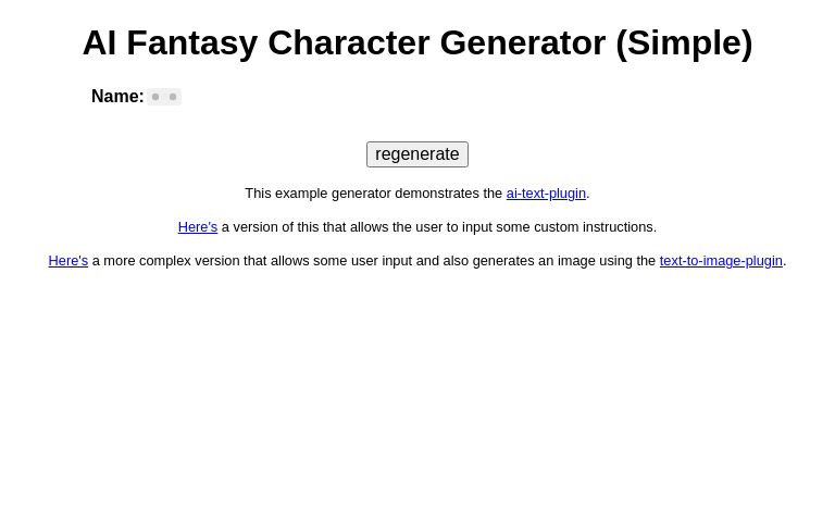 AI Fantasy Character Generator (Simple)