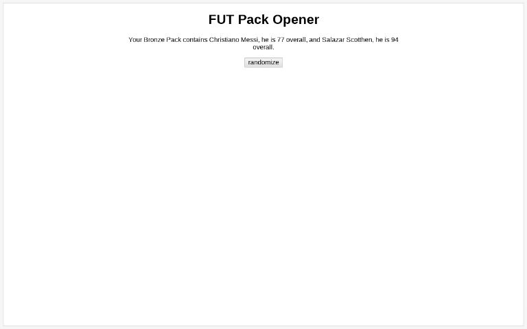 FUT Pack Opener ― Perchance Generator
