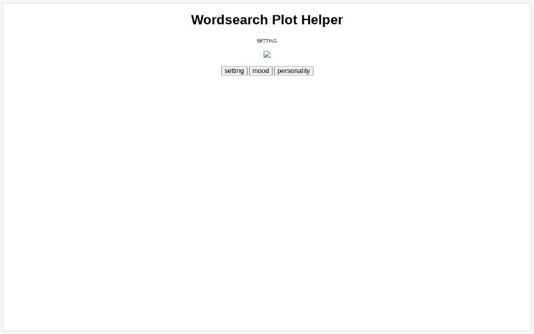 Wordsearch Plot Helper ― Perchance Generator