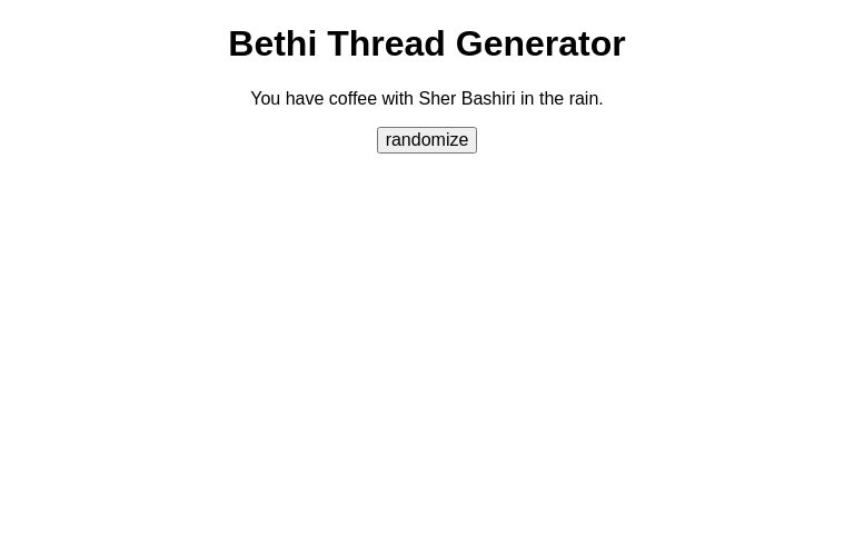 Bethi Thread Generator