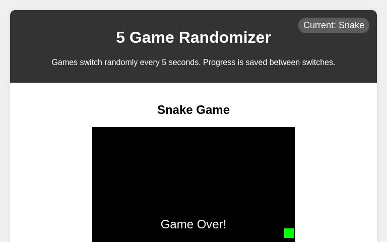 5 Game Randomizer ― Perchance Generator