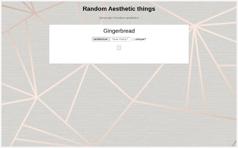 Random Aesthetic things ― Perchance Generator
