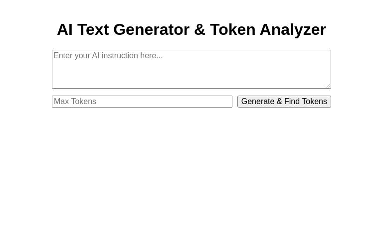 AI Text Generator & Token Analyzer