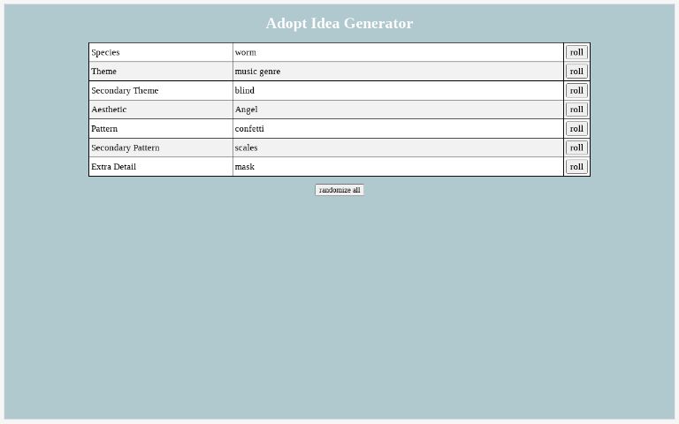 Adopt Idea Generator