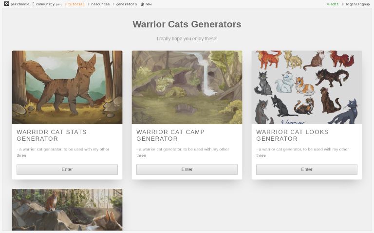 Warrior Cats Generators