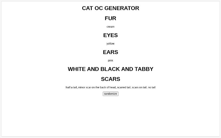 CAT OC GENERATOR