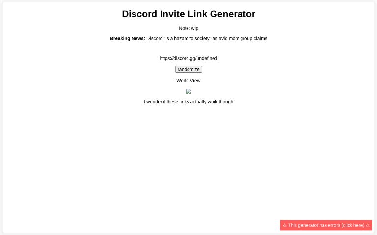 Discord Invite Link Generator