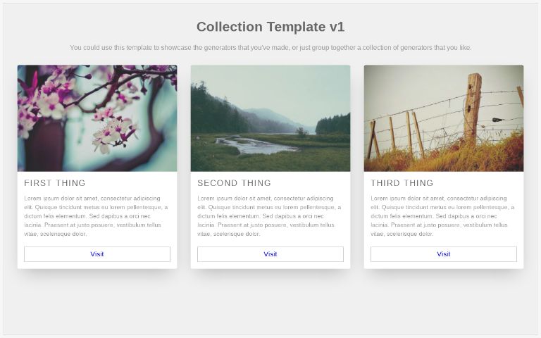 Collection Template v1 ― Perchance Generator