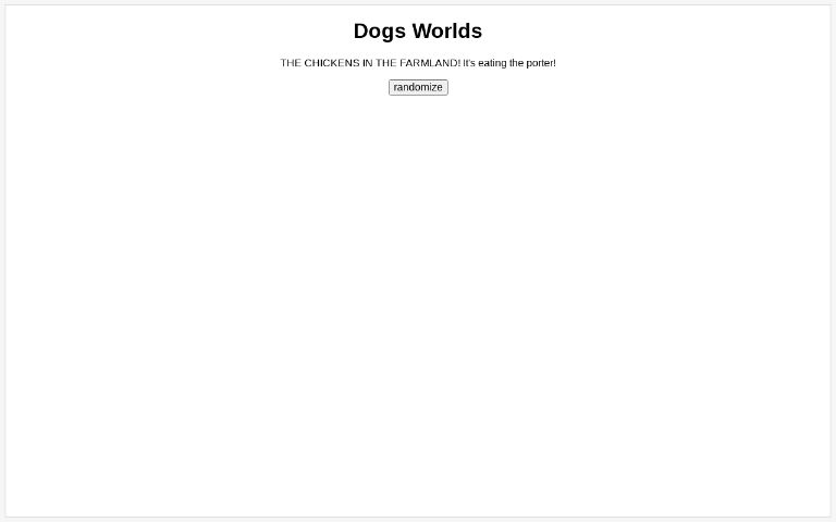 Dogs Worlds ― Perchance Generator