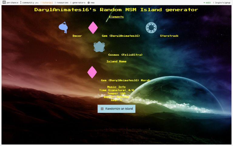 Random Msm Island Generator