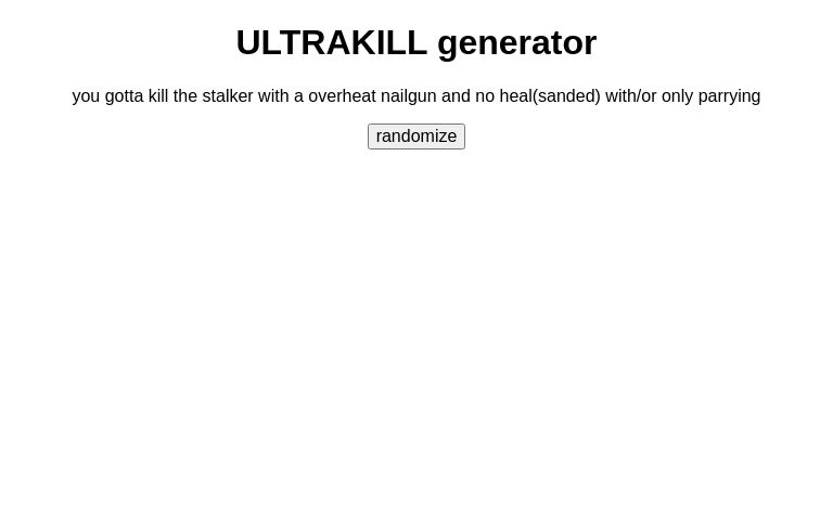 ULTRAKILL generator
