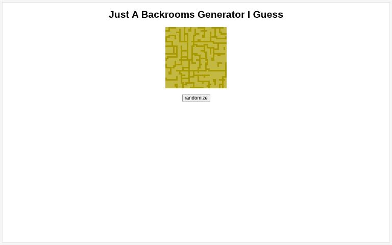 Just A Backrooms Generator I Guess