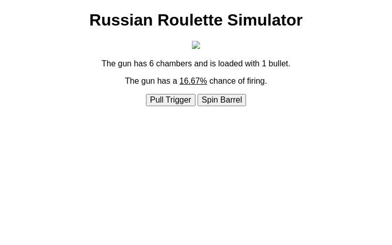 Russian Roulette Simulator ― Perchance Generator