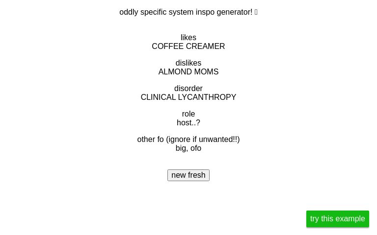 base ― Perchance Generator