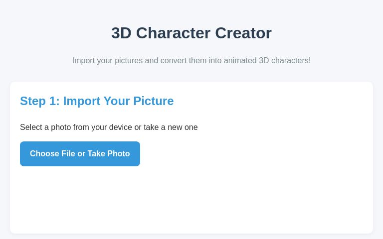 3D Character Creator ― Perchance Generator