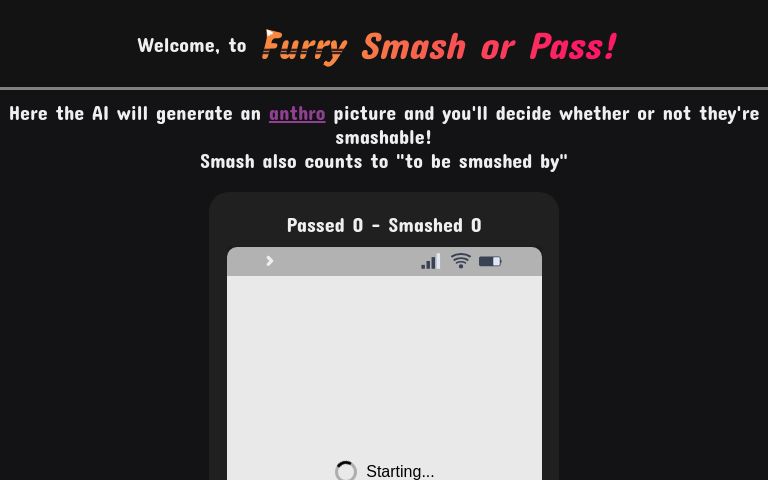 Furry Smash Or Pass ― Perchance Generator