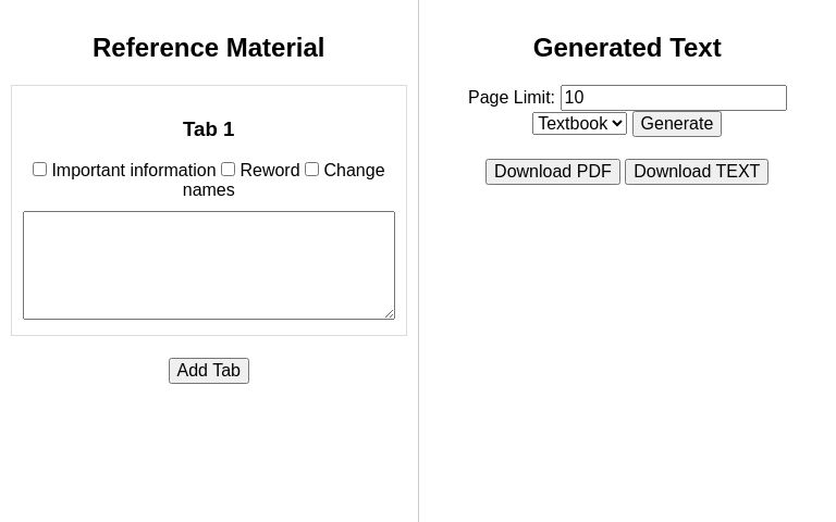 Reference Material ― Perchance Generator