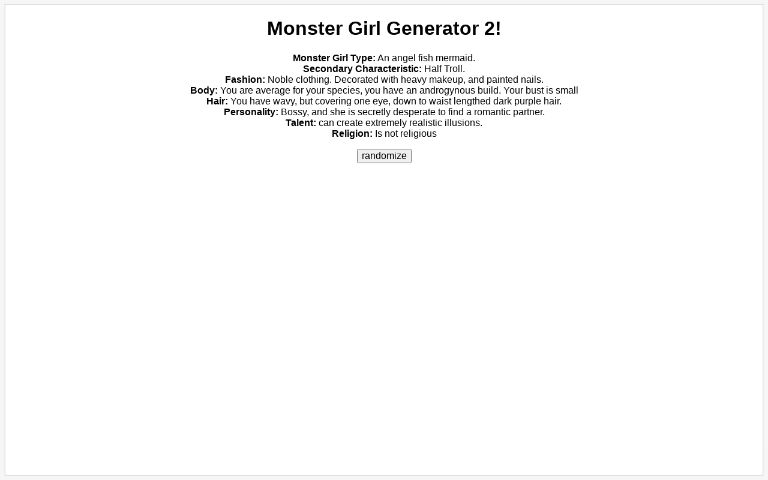 Monster Girl Generator 2!