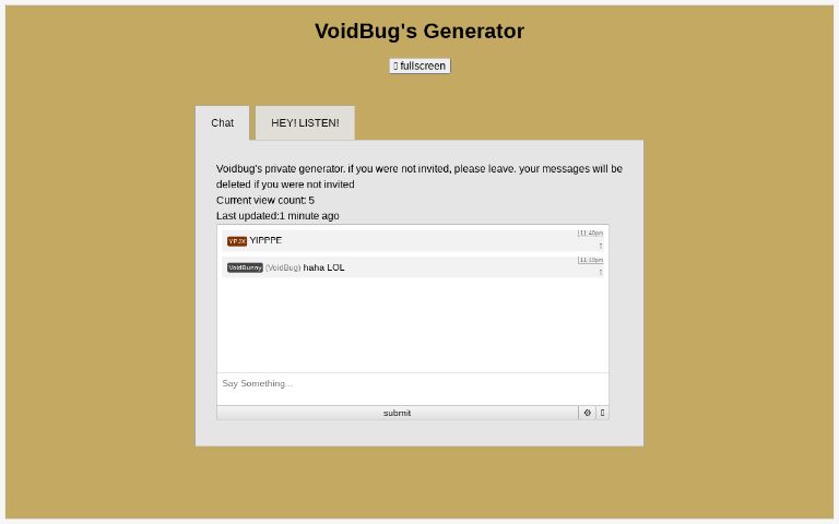 VoidBug's Generator