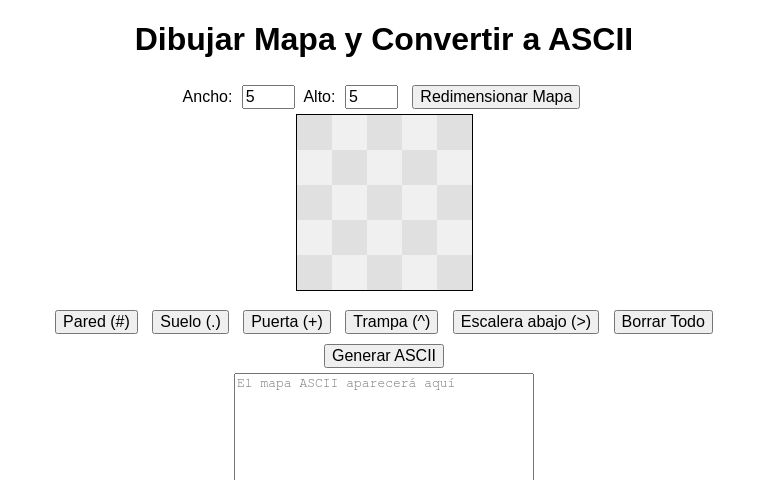 Dibujar Mapa y Convertir a ASCII ― Perchance Generator