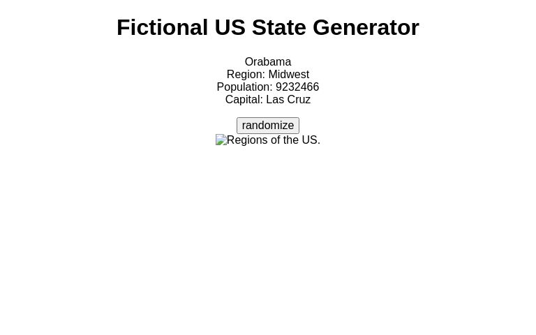 Fictional US State Generator
