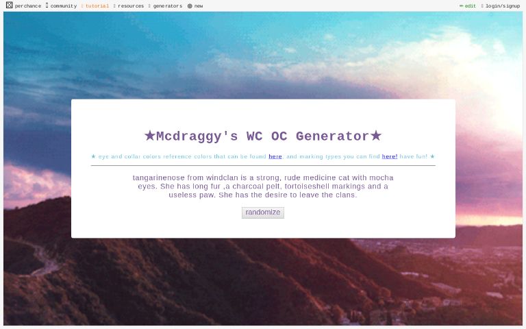 ★Mcdraggy's WC OC Generator★