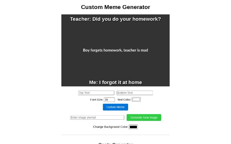 Custom Meme Generator