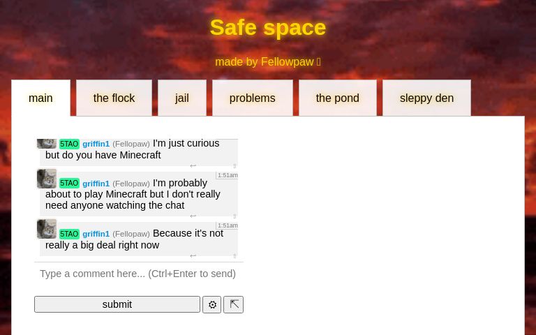 Safe space ― Perchance Generator