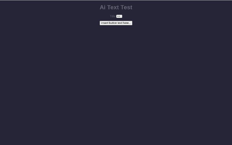 Ai Text Test ― Perchance Generator