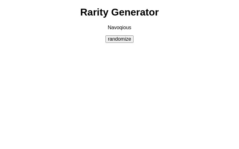 Rarity Generator